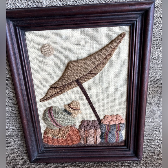 Art | Norberto Tino Gallery La Paz Bolivia Fabric Art In Wooden Frame ...